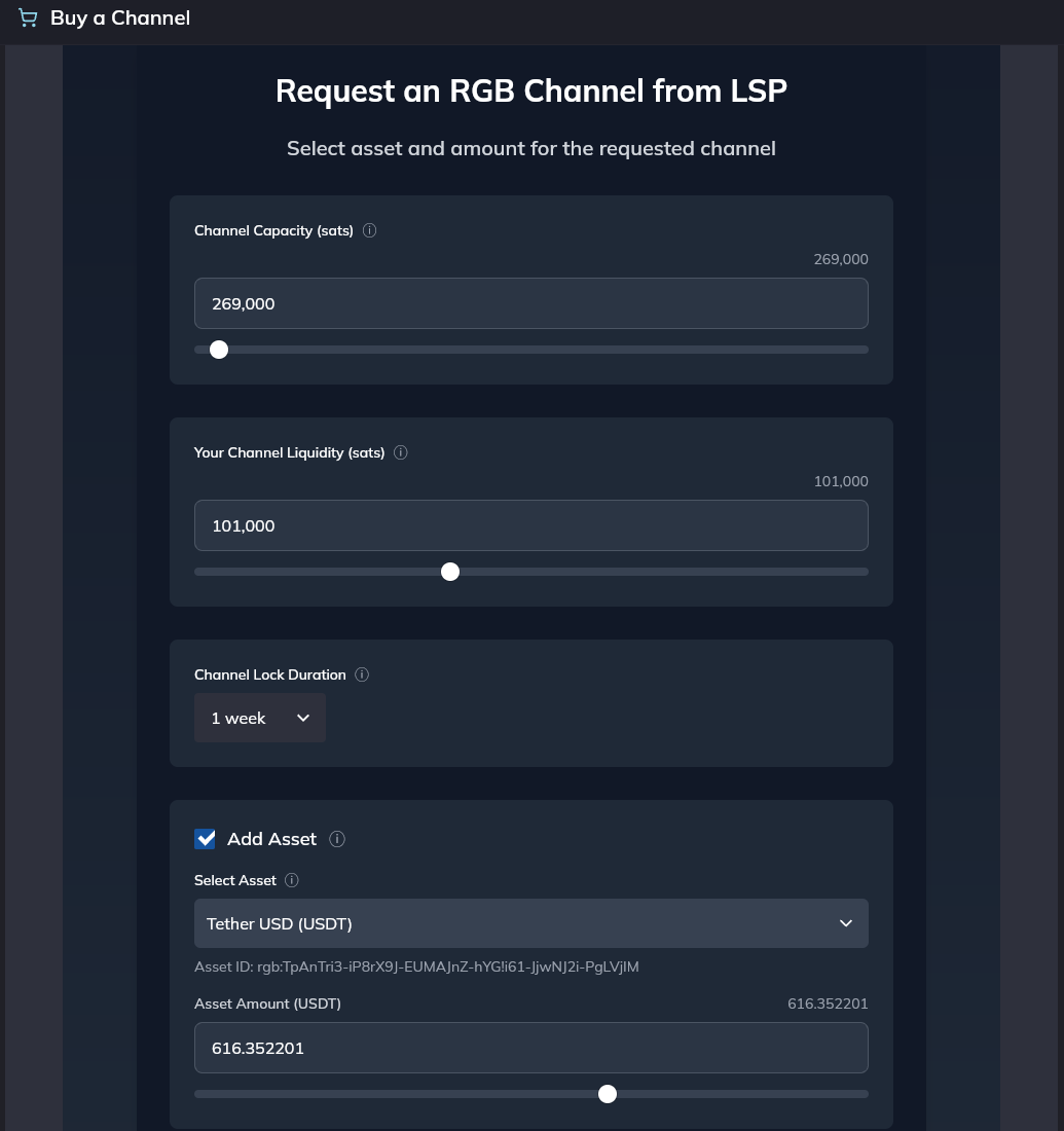 Order New Channel | KaleidoSwap Docs