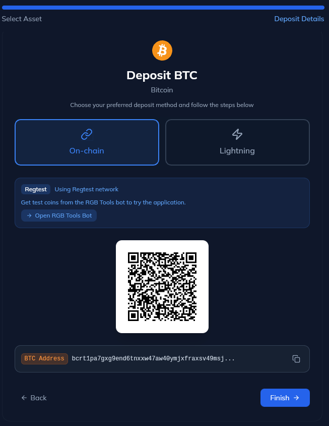 Deposit To Your Wallet | KaleidoSwap Docs