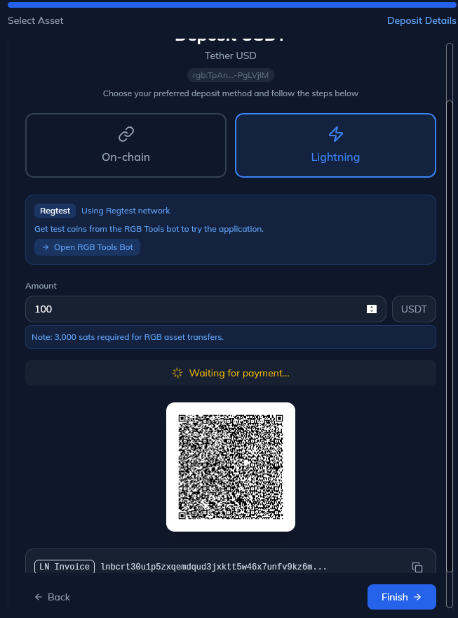 Deposit To Your Wallet | KaleidoSwap Docs